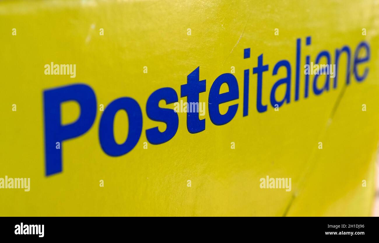 ROME, ITALY - CIRCA APRIL 2020: Poste Italiane (Italian mail) sign ...