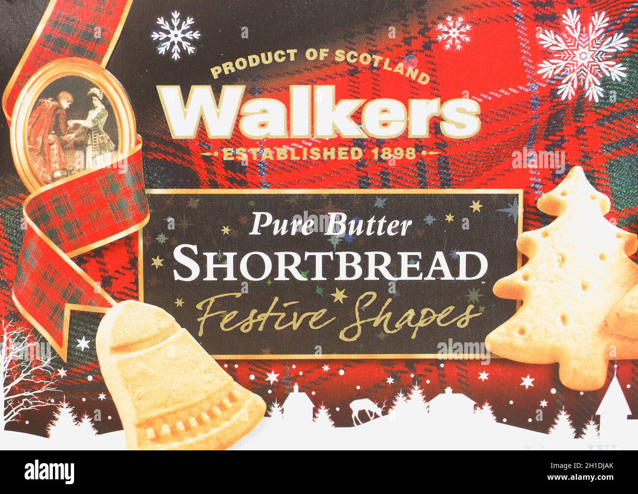 ABERDEEN, UK - CIRCA MARCH 2020: Walkers packet of pure butter ...