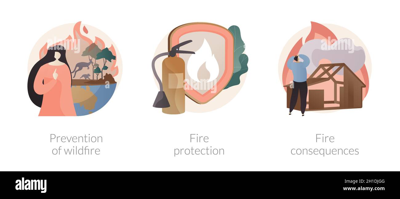 Firefighting service abstract concept vector illustrations Stock Vector ...