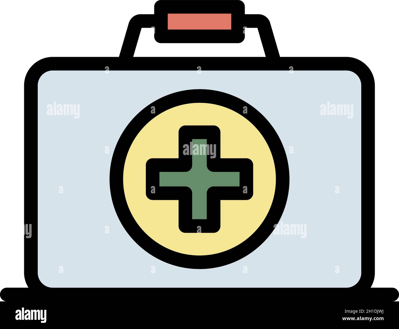 First aid kit icon. Outline first aid kit vector icon color flat ...