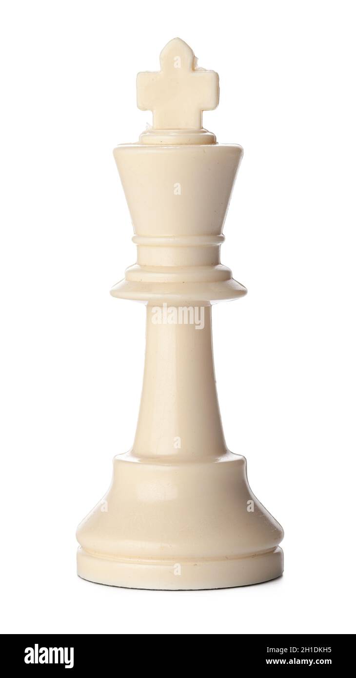 White chess piece isolated on white background Stock Photo - Alamy