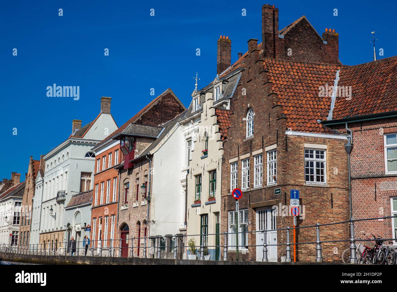BRUGES, BELGIUM - MARCH, 2018: Traditional architecture of the ...