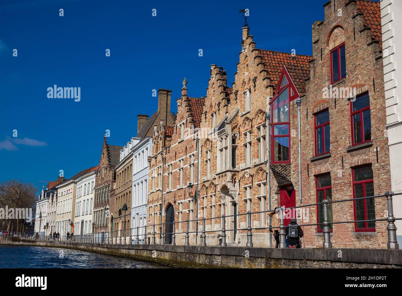 BRUGES, BELGIUM - MARCH, 2018: Canals of the historical and beautiful ...