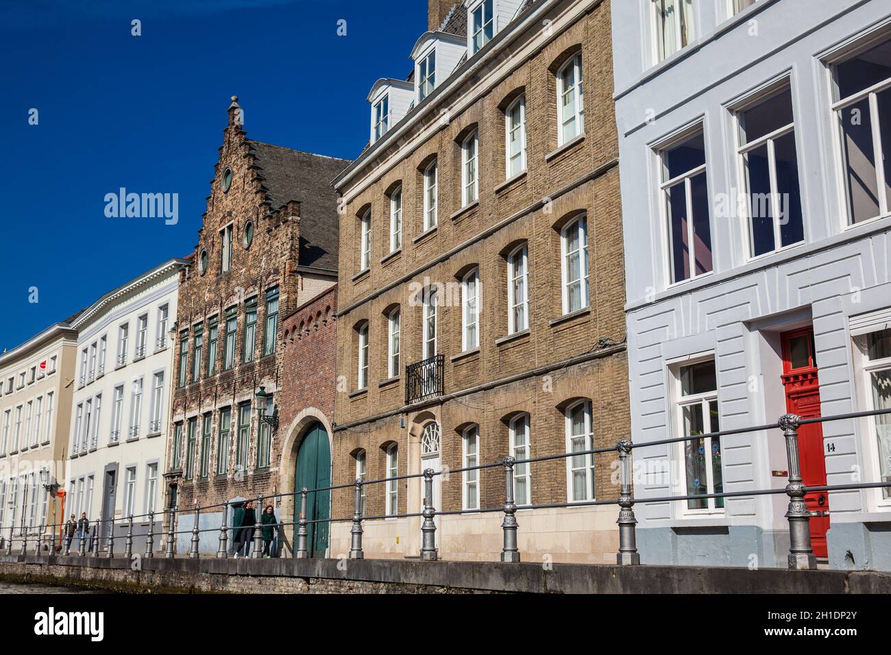 BRUGES, BELGIUM - MARCH, 2018: Canals of the historical and beautiful ...