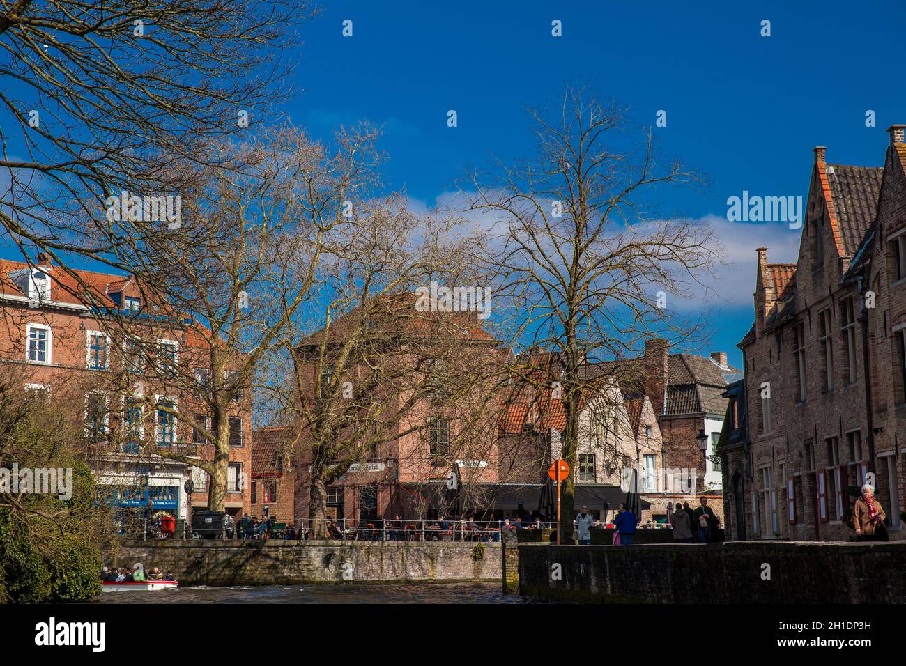 BRUGES, BELGIUM - MARCH, 2018: Canals of the historical and beautiful ...