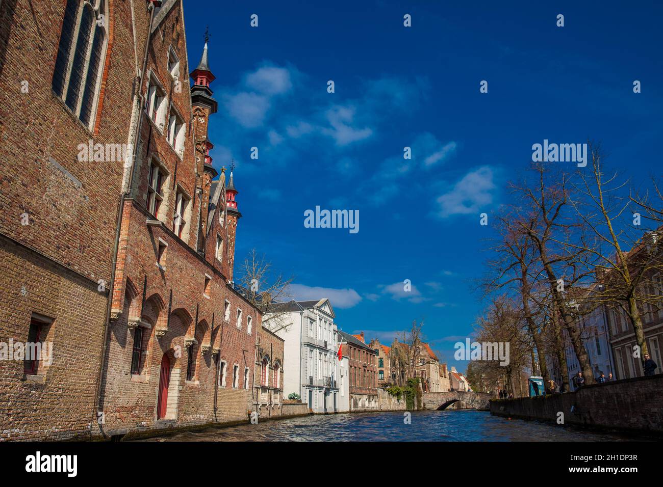BRUGES, BELGIUM - MARCH, 2018: Canals of the historical and beautiful ...