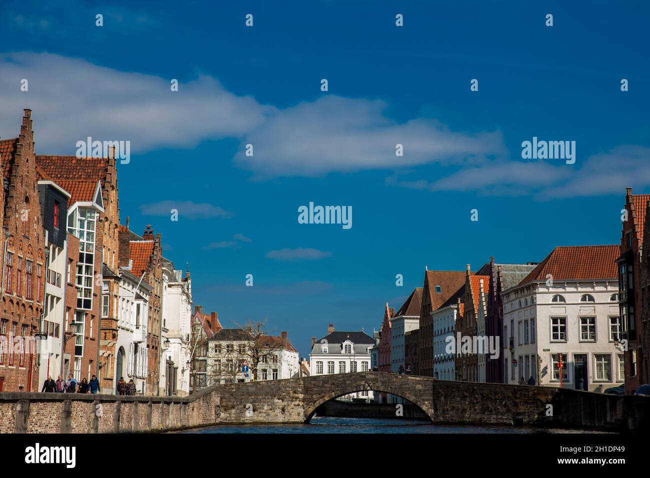 BRUGES, BELGIUM - MARCH, 2018: Canals of the historical and beautiful ...