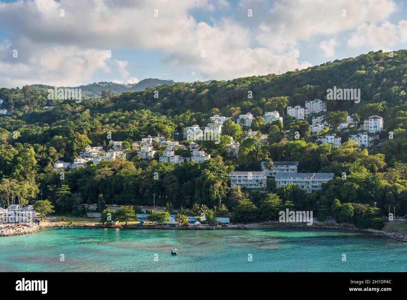 Ocho Rios, Jamaica - April 23, 2019: Coastline view with lots of living ...