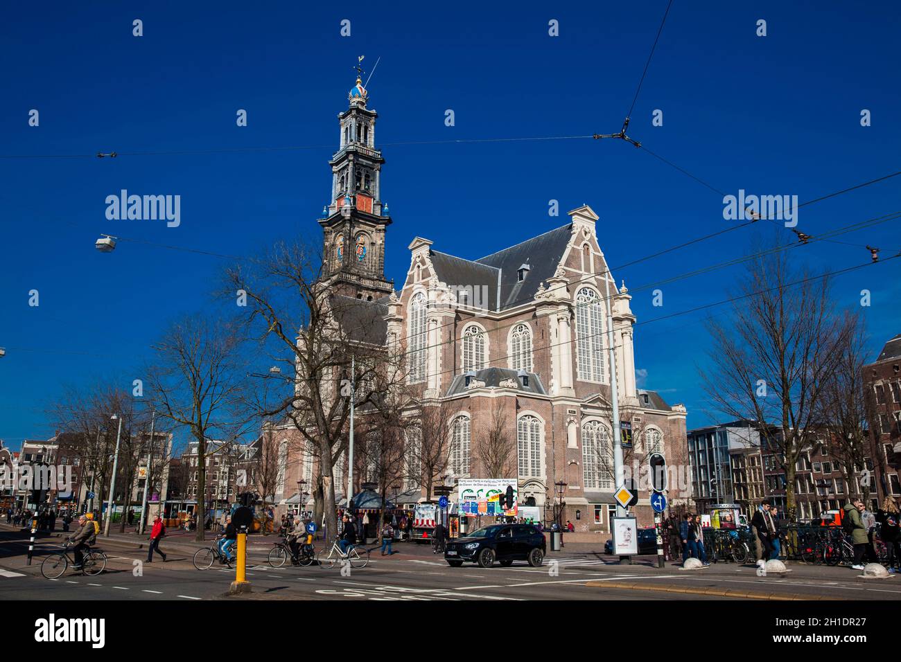 AMSTERDAM, NETHERLANDS - MARCH, 2018: Dutch protestant Western Church ...