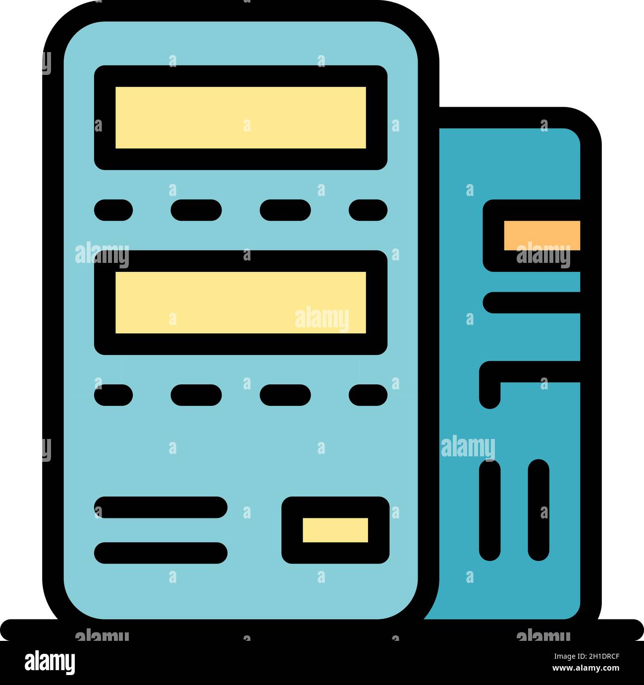 Modern server icon. Outline modern server vector icon color flat ...