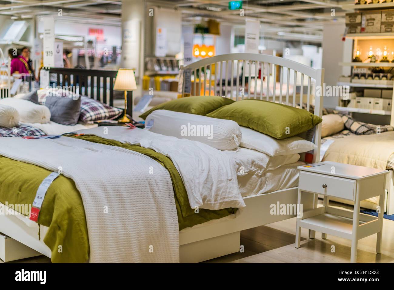 SINGAPORE - MAR 4, 2020: Interior of IKEA store, a brand of ...