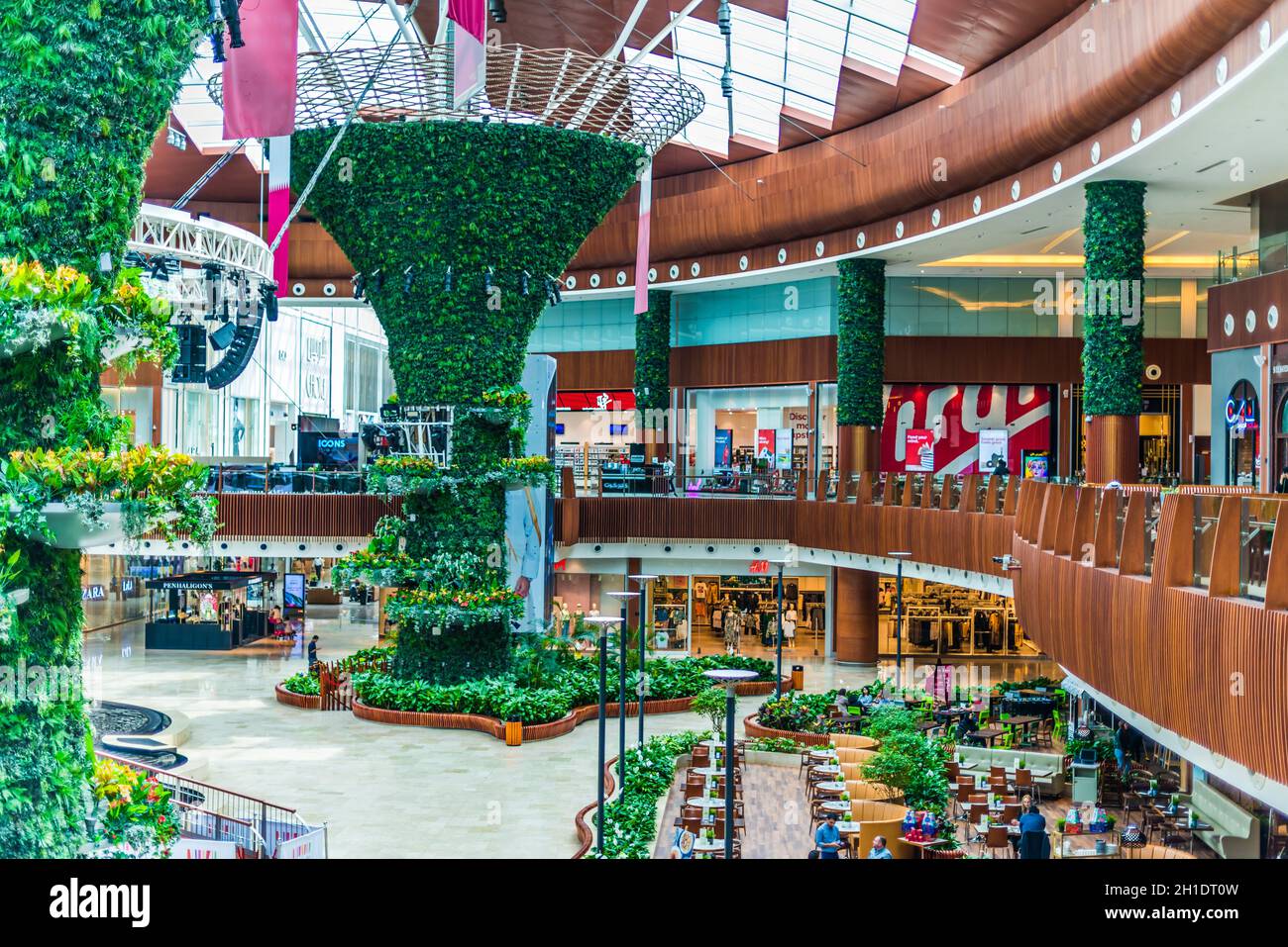 DOHA, QATAR - FEB 25, 2020: Interior of Mall of Qatar, a shopping mall ...