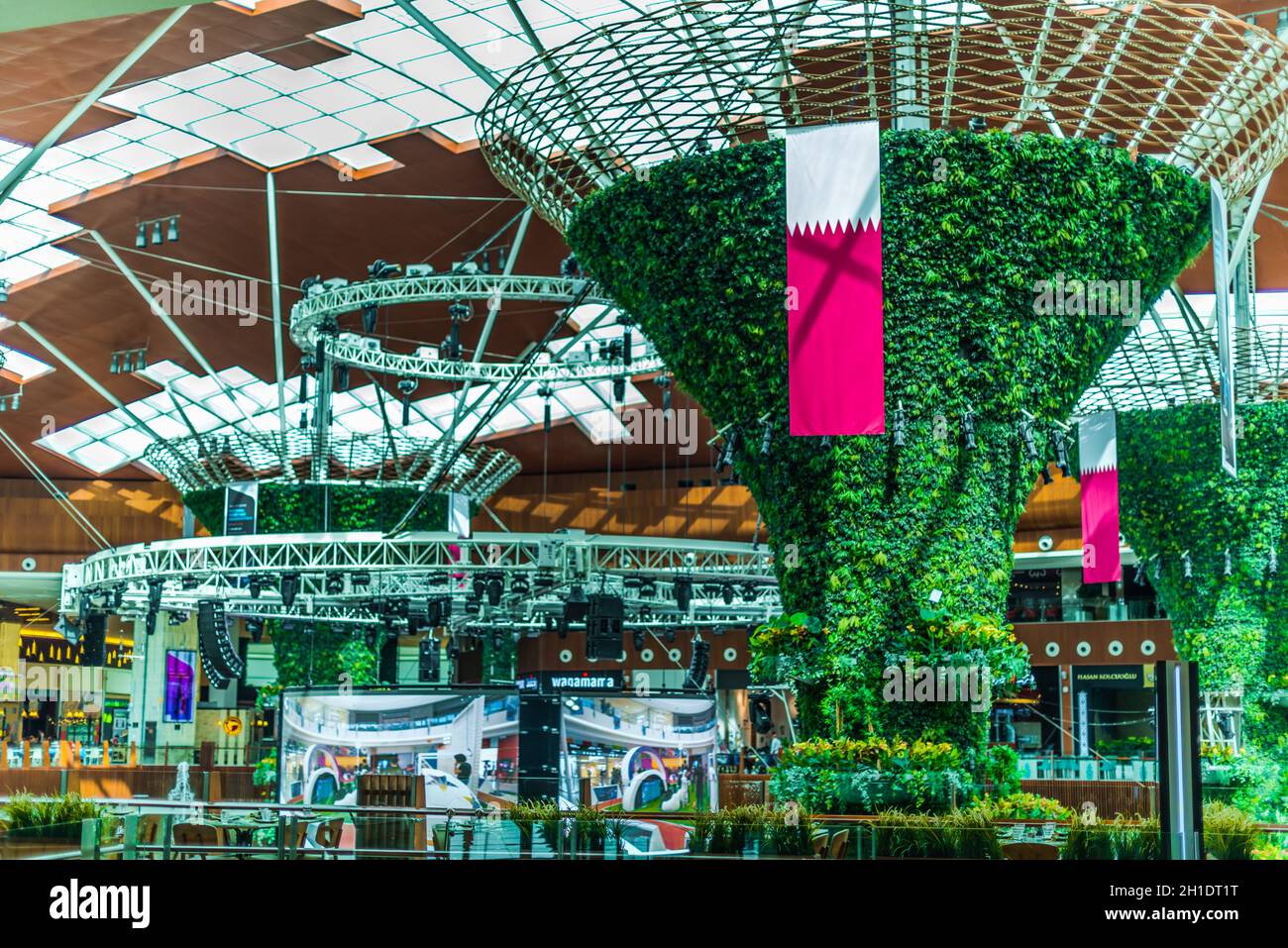 DOHA, QATAR - FEB 25, 2020: Interior of Mall of Qatar, a shopping mall ...