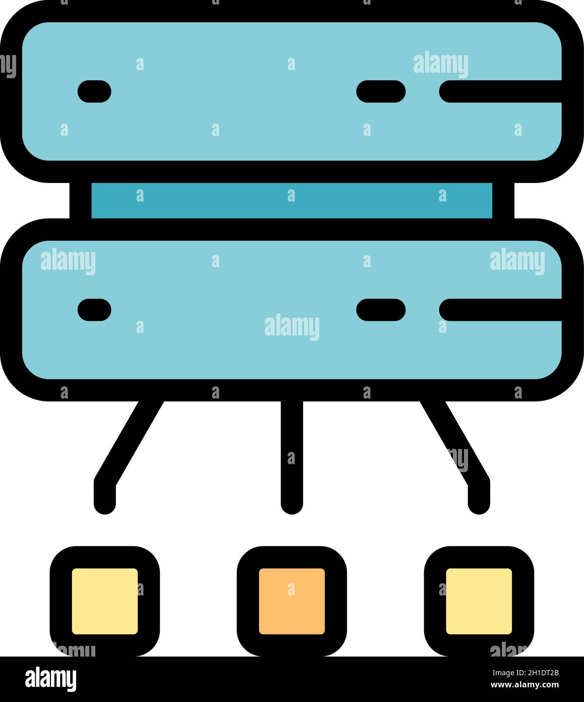 Disconnect from server icon. Outline disconnect from server vector icon ...