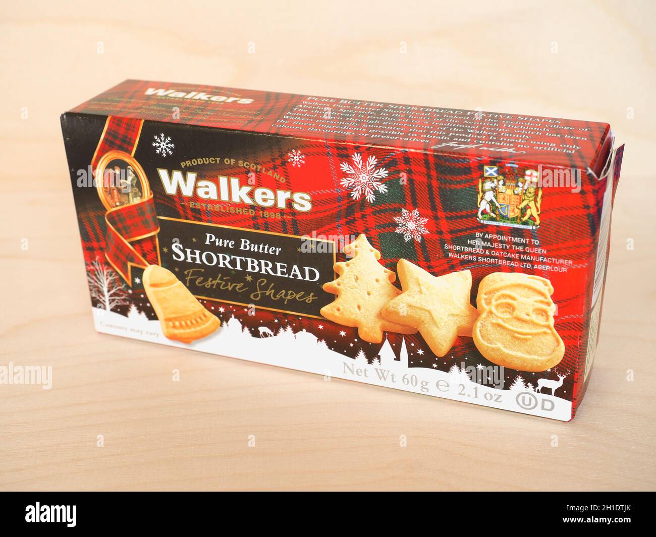 ABERDEEN, UK - CIRCA MARCH 2020: Walkers packet of pure butter ...