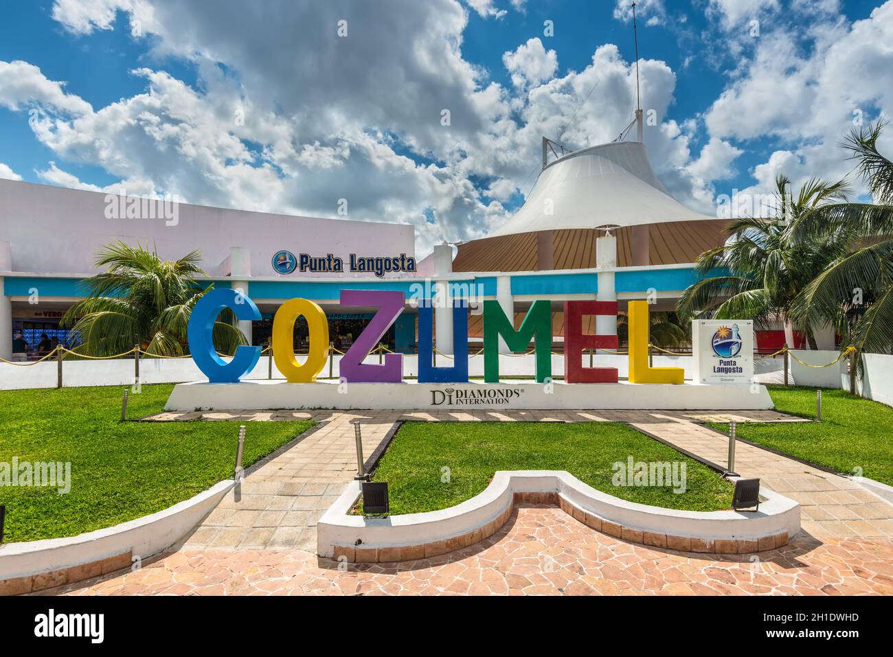 Cozumel, Mexico - April 24, 2019: Colorful Cozumel sign on Cozumel ...
