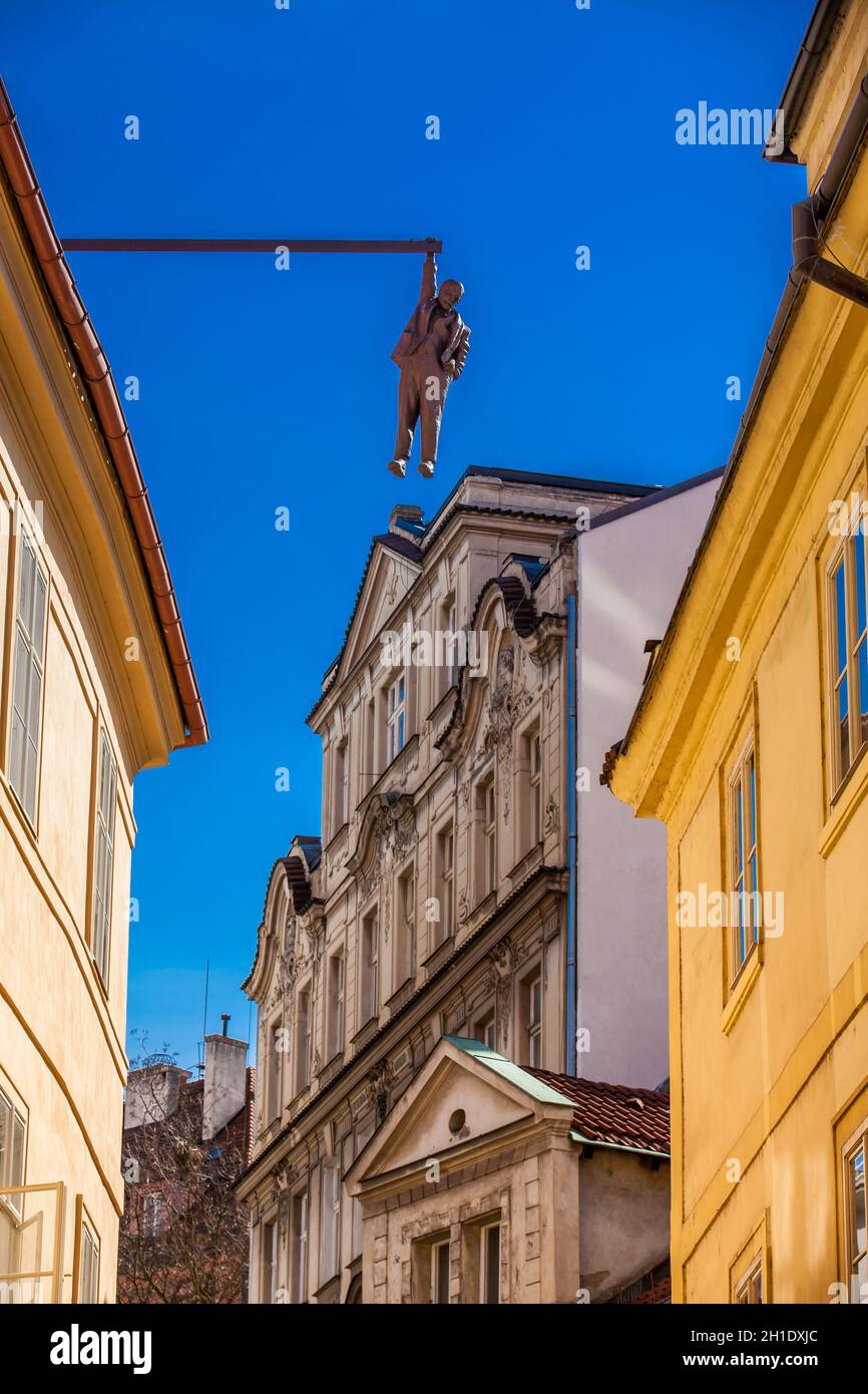 PRAGUE, CZECH REPUBLIC - APRIL, 2018: Sculpture of the psychoanalyst ...