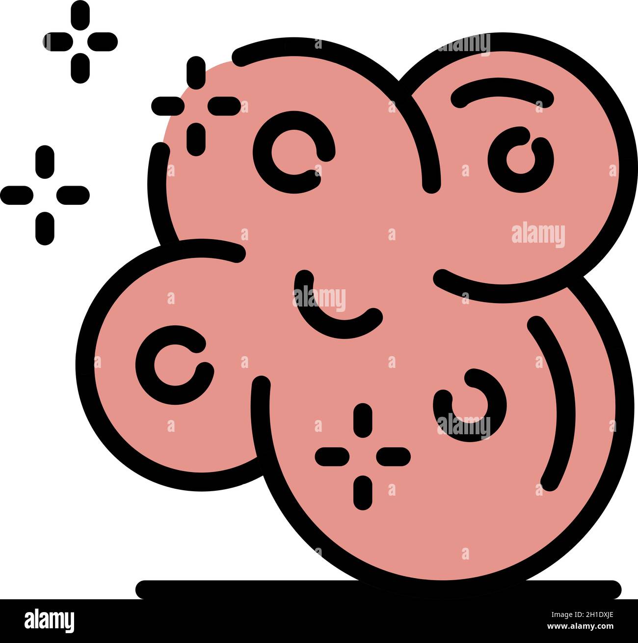 Wash bubbles icon. Outline wash bubbles vector icon color flat isolated ...