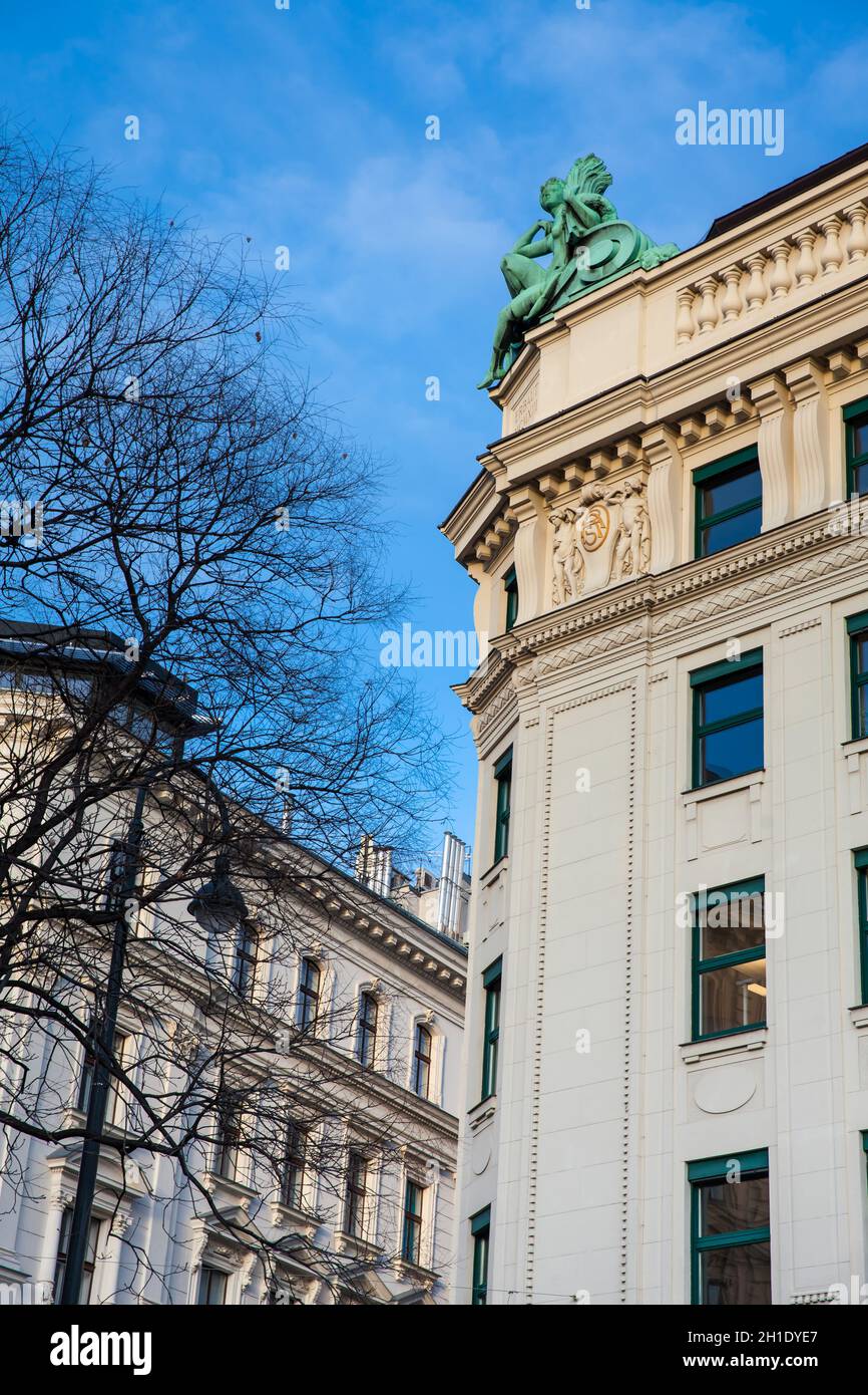 Details of the beautiful architecture of the antique buildings at ...