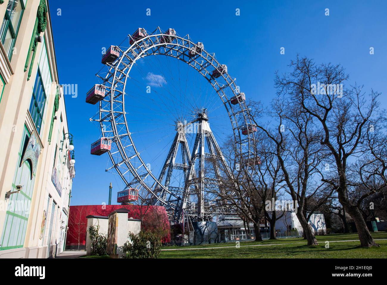 VIENNA, AUSTRIA - APRIL, 2018: Wiener Riesenrad constructed in 1897 and ...