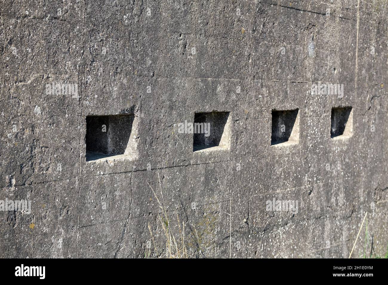 World war two defensive concrete strong point. East coast of Yorkshire ...