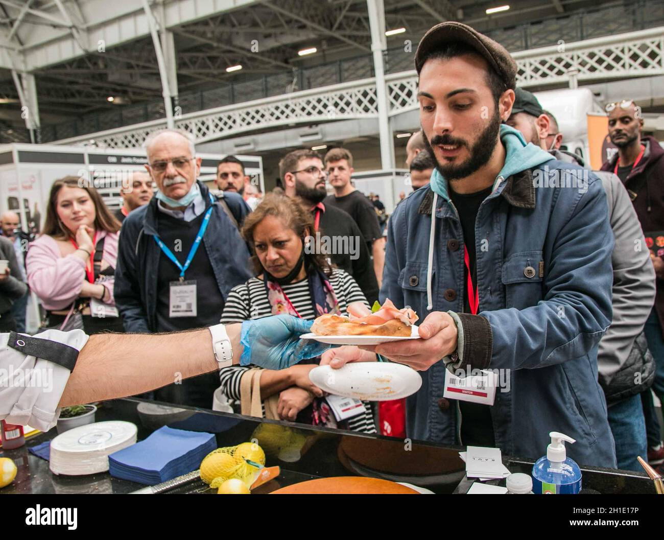 London UK 18 October 2021. Pizza & Pasta show at London Olympia is ...