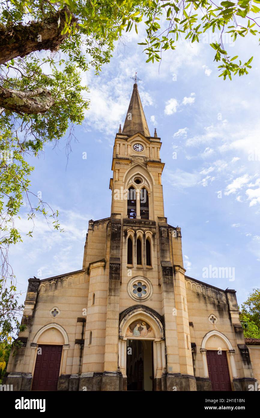 Detail of Our Lady of Rosary Church with blue sky and some clouds in ...