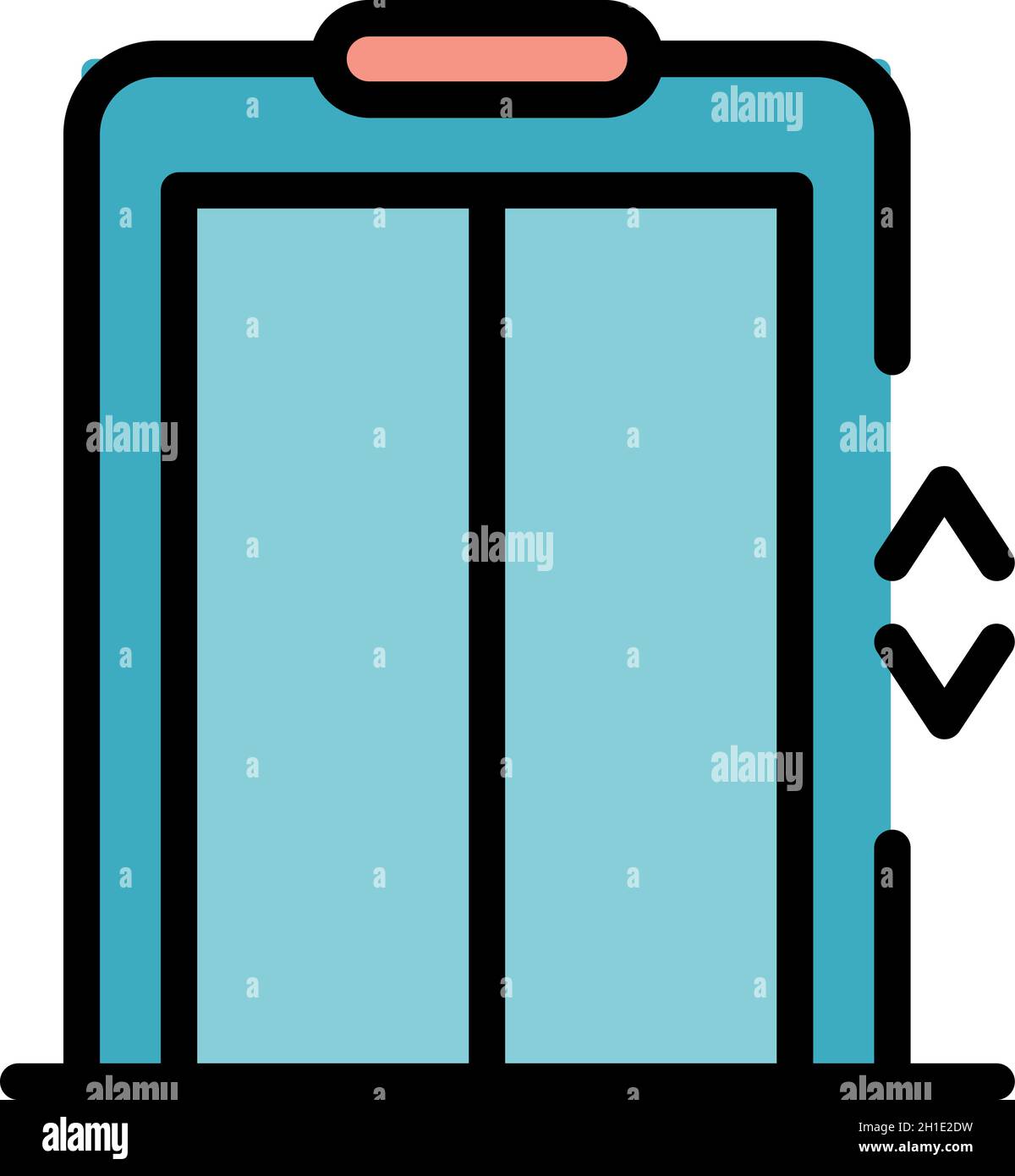 Standard elevator icon. Outline standard elevator vector icon color ...
