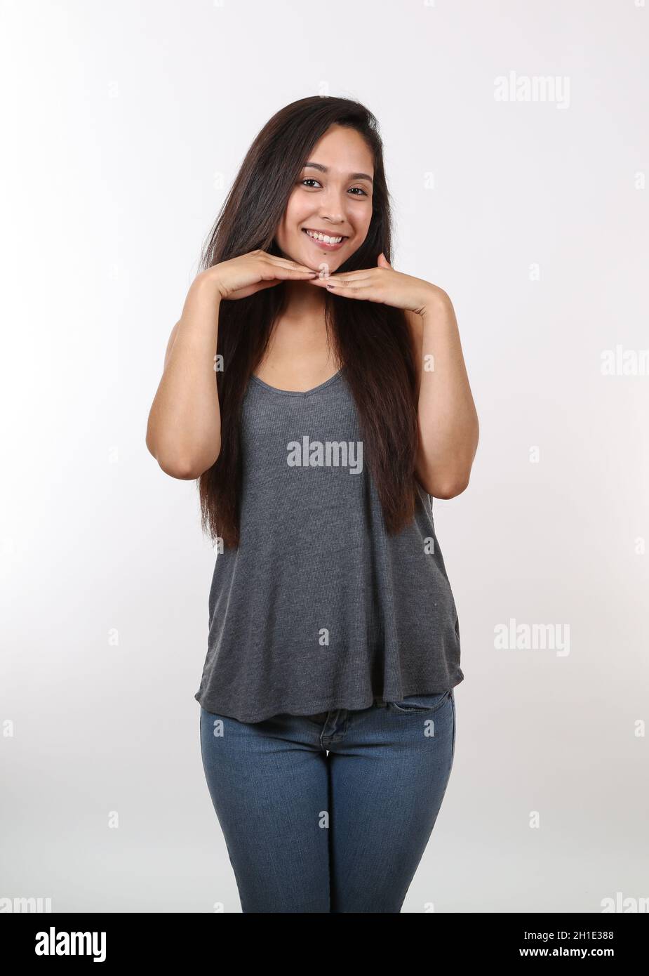 Smiles pose hi-res stock photography and images - Alamy