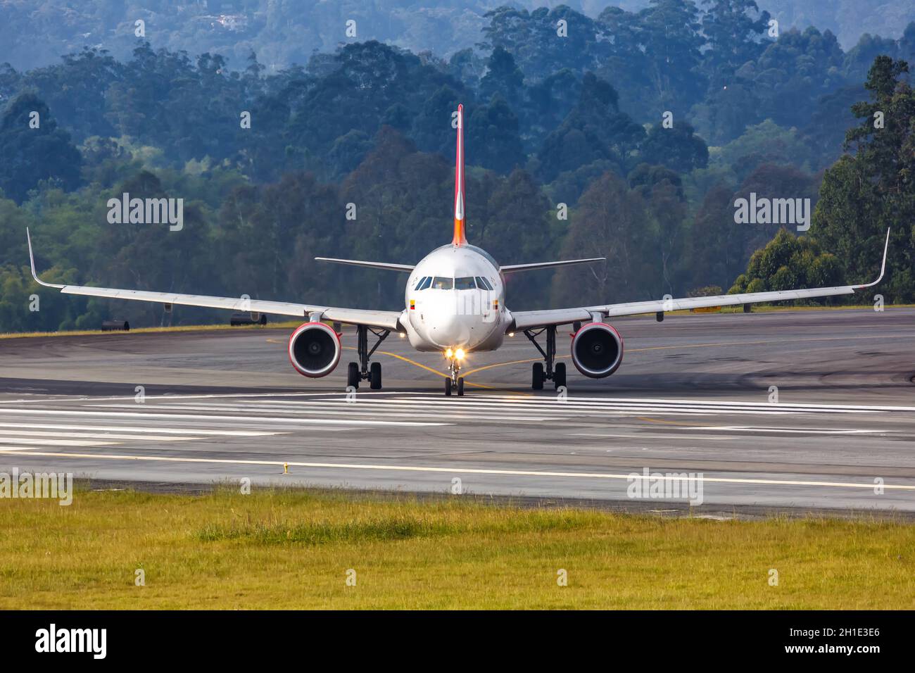 Medellin, Colombia – January 27, 2019: Avianca Airbus A320 airplane at ...