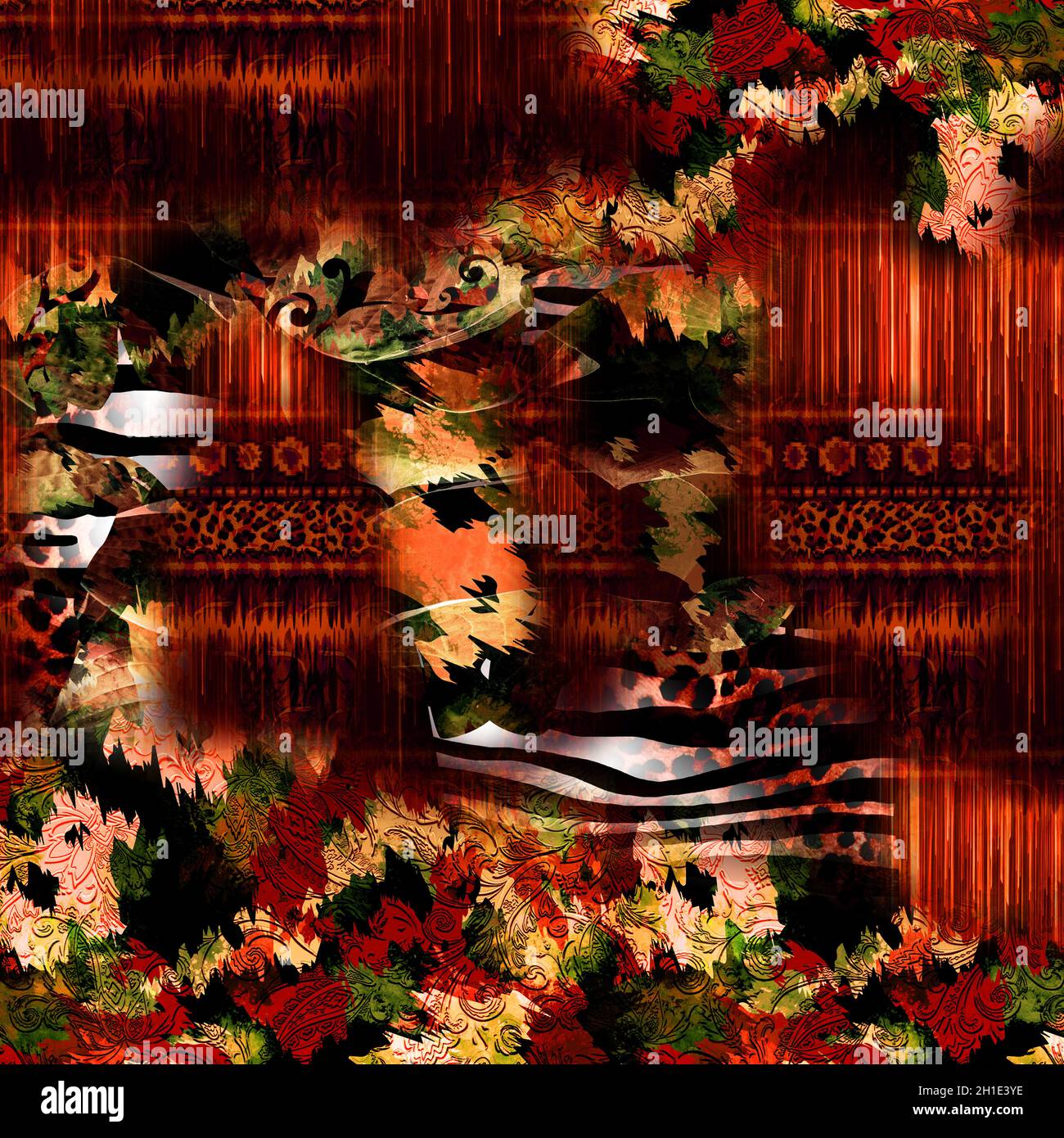 Botanical composition abstract background for amazing fabric background ...