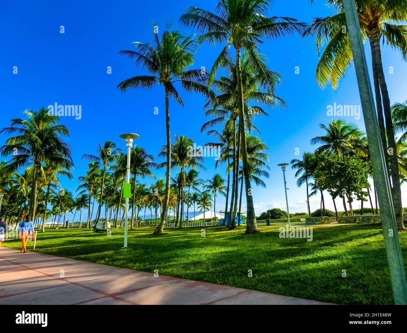 Beautiful street of Ocean Drive at Miami beach Stock Photo - Alamy