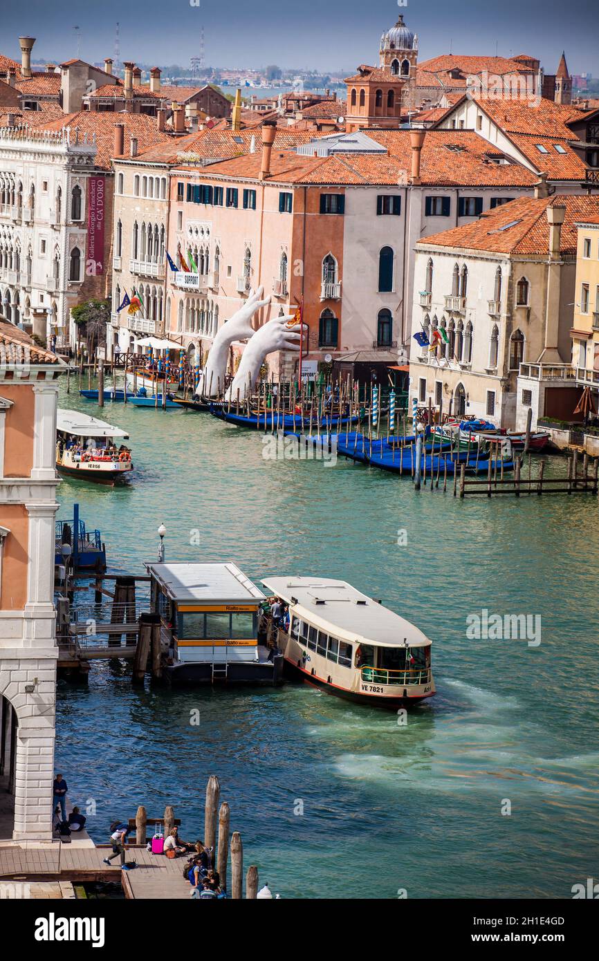 VENICE, ITALY - APRIL, 2018: View of the beautiful Venice city and the ...