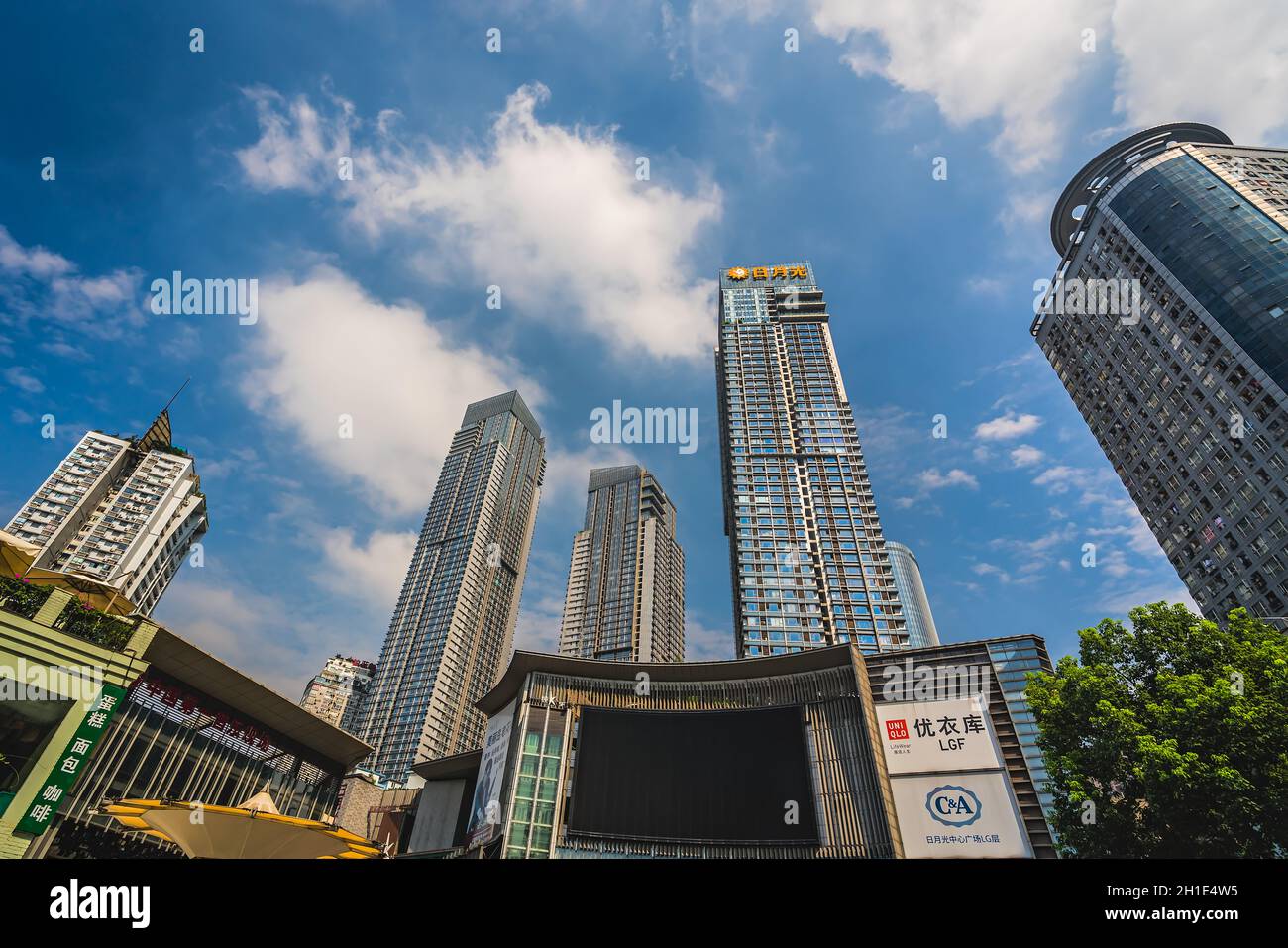 Chongqing, China - August 2019 : Modern commercial and business ...