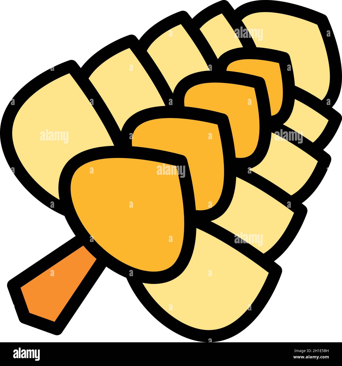 European fir cone icon. Outline european fir cone vector icon color ...