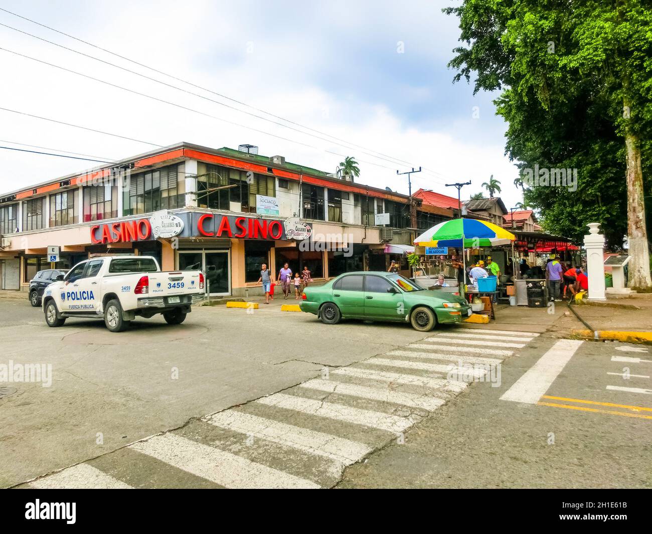 Puerto Limon, Costa Rica - December 8, 2019: A typical street in the ...