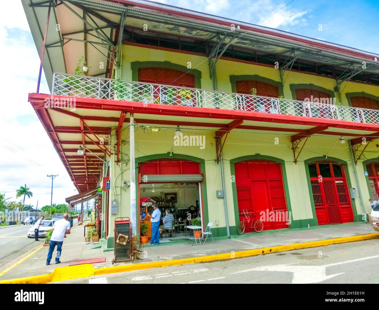 Puerto Limon, Costa Rica - December 8, 2019: A typical street in the ...