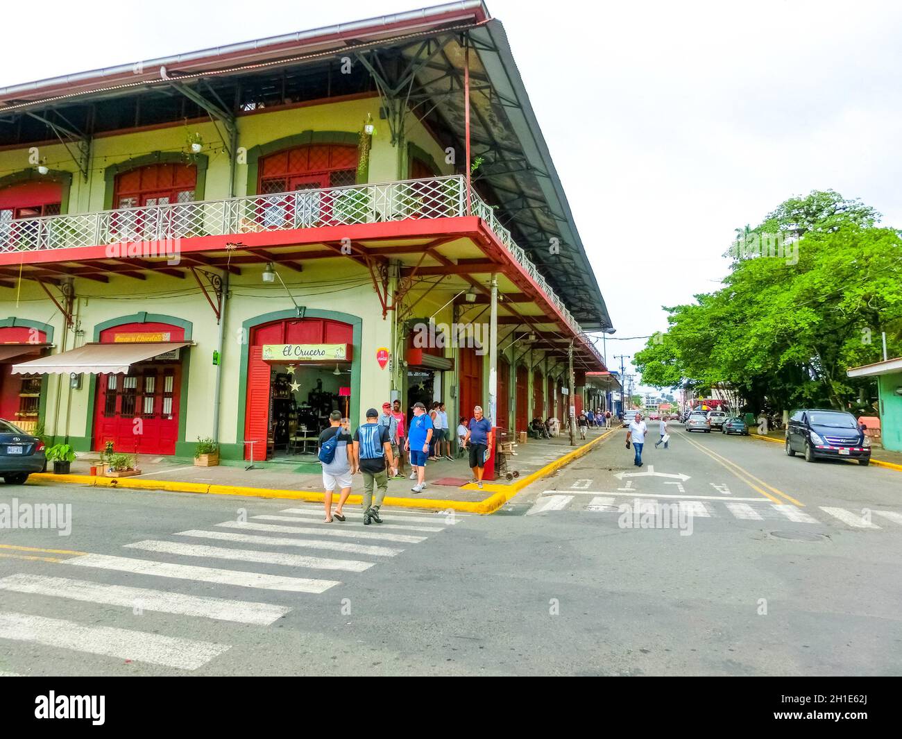 Puerto Limon, Costa Rica - December 8, 2019: A typical street in the ...