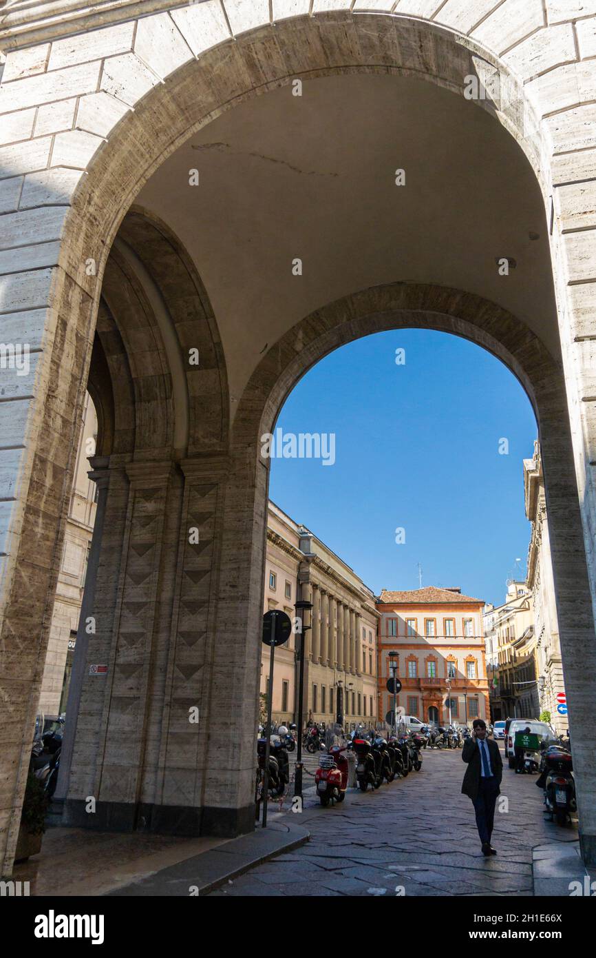 Ancient architecture in the city of Milan, Italy Stock Photo - Alamy