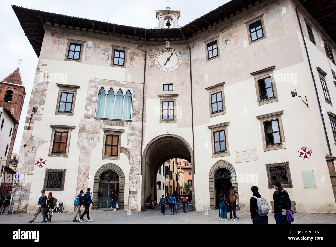 PISA, ITALY - APRIL, 2018: Palazzo dell Orologio also called Torre ...
