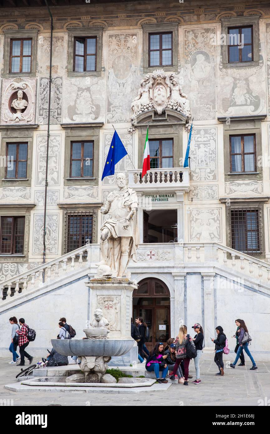 PISA, ITALY - APRIL, 2018: Palazzo della Carovana built in 1564 located ...