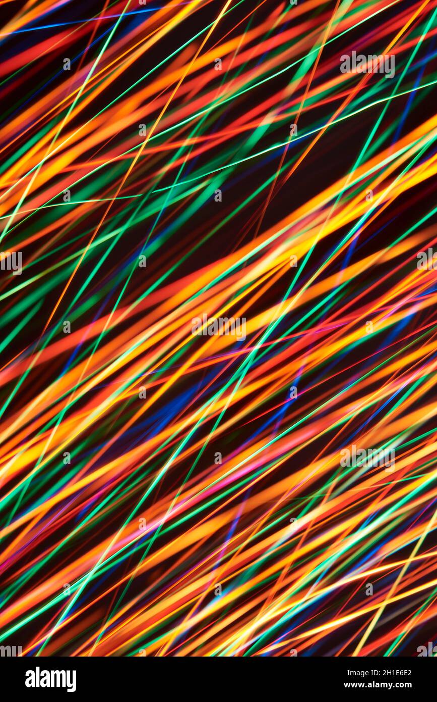 Abstract dynamic background, multicolor oblique light lines Stock Photo ...