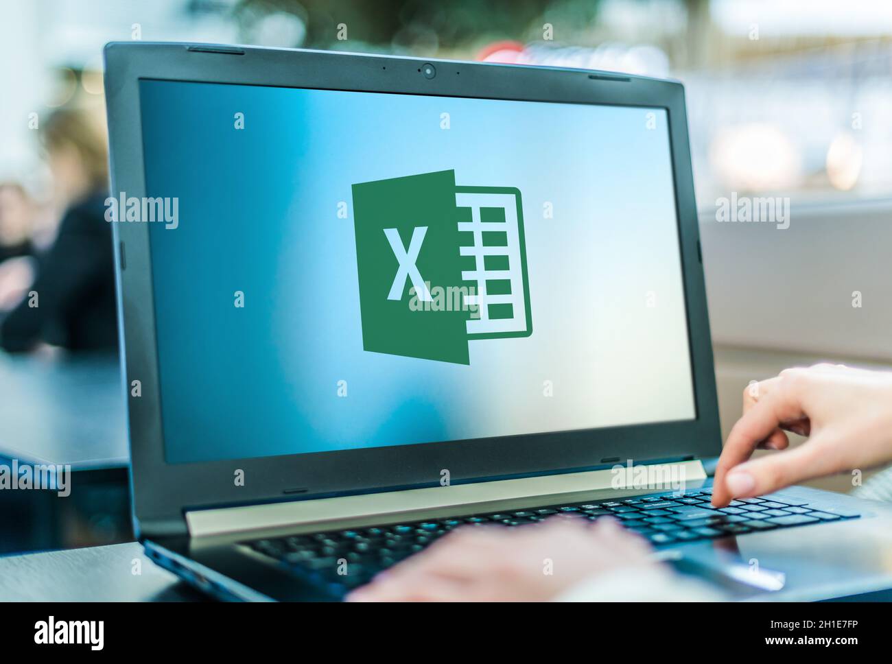 POZNAN, POL - APR 24, 2020: Laptop computer displaying logo of ...