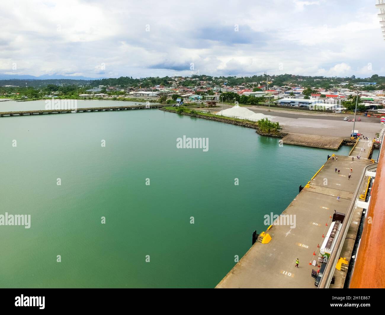 Port Limon - seaport in Costa Rica. Sea and blue sky Stock Photo - Alamy