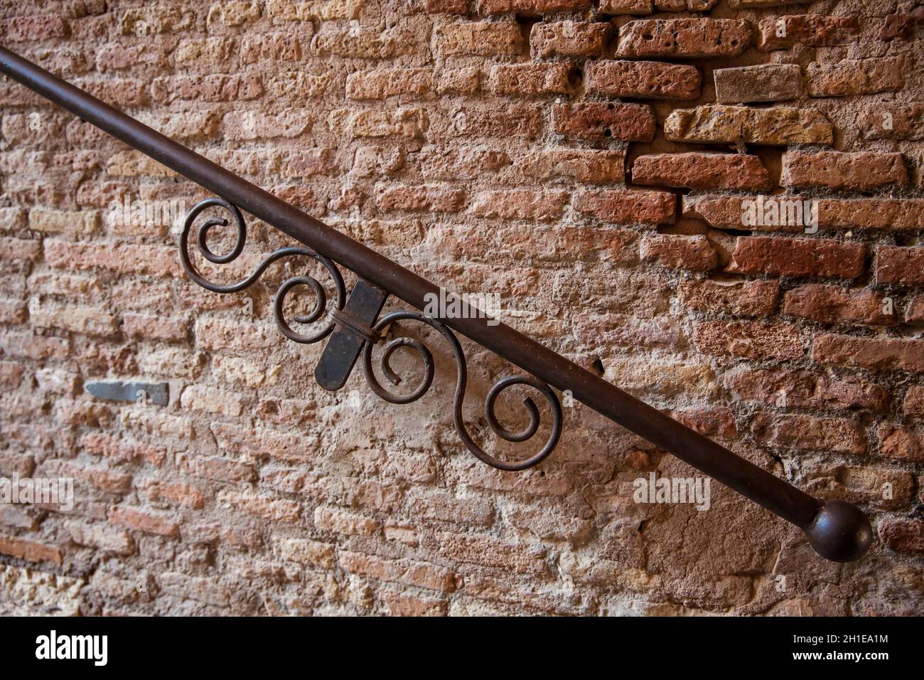 Detail of the railing in the famous Borgia Ascent in the Monti ...