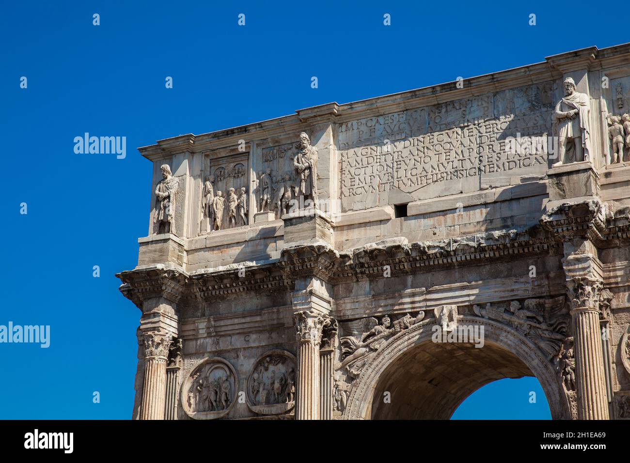 The Arch of Constantine a triumphal arch in Rome, situated between the ...