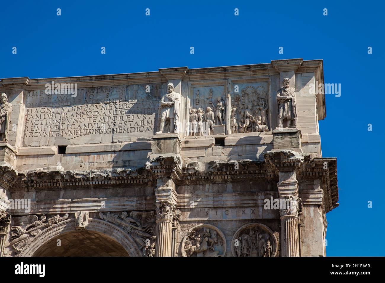 The Arch of Constantine a triumphal arch in Rome, situated between the ...