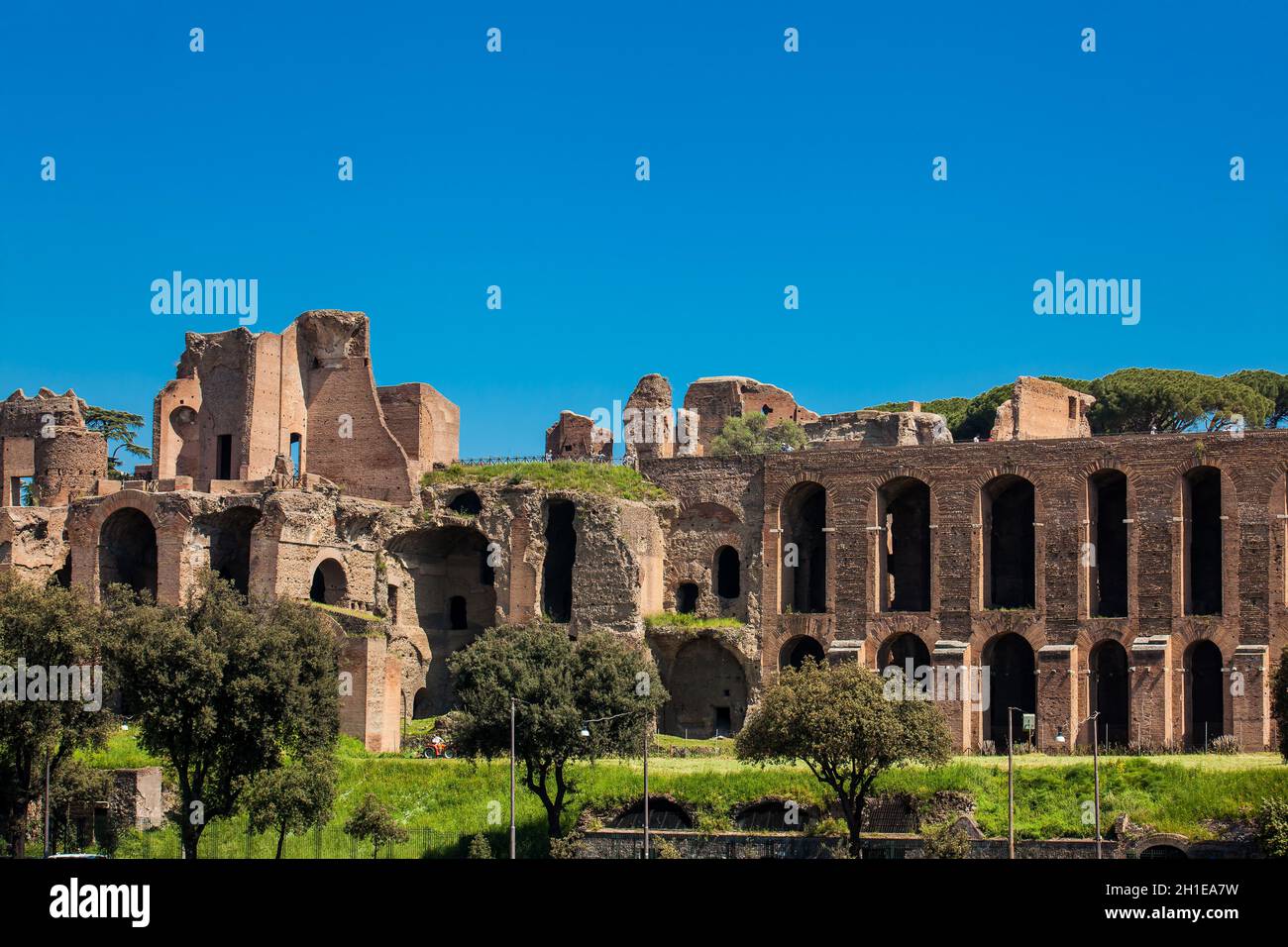 Temple of Apollo Palatinus on Palatine Hill of ancient Rome and Circus ...