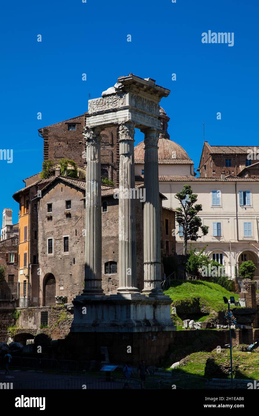 ROME, ITALY - APRIL, 2018: Temple of Apollo Sosianus a Roman temple ...