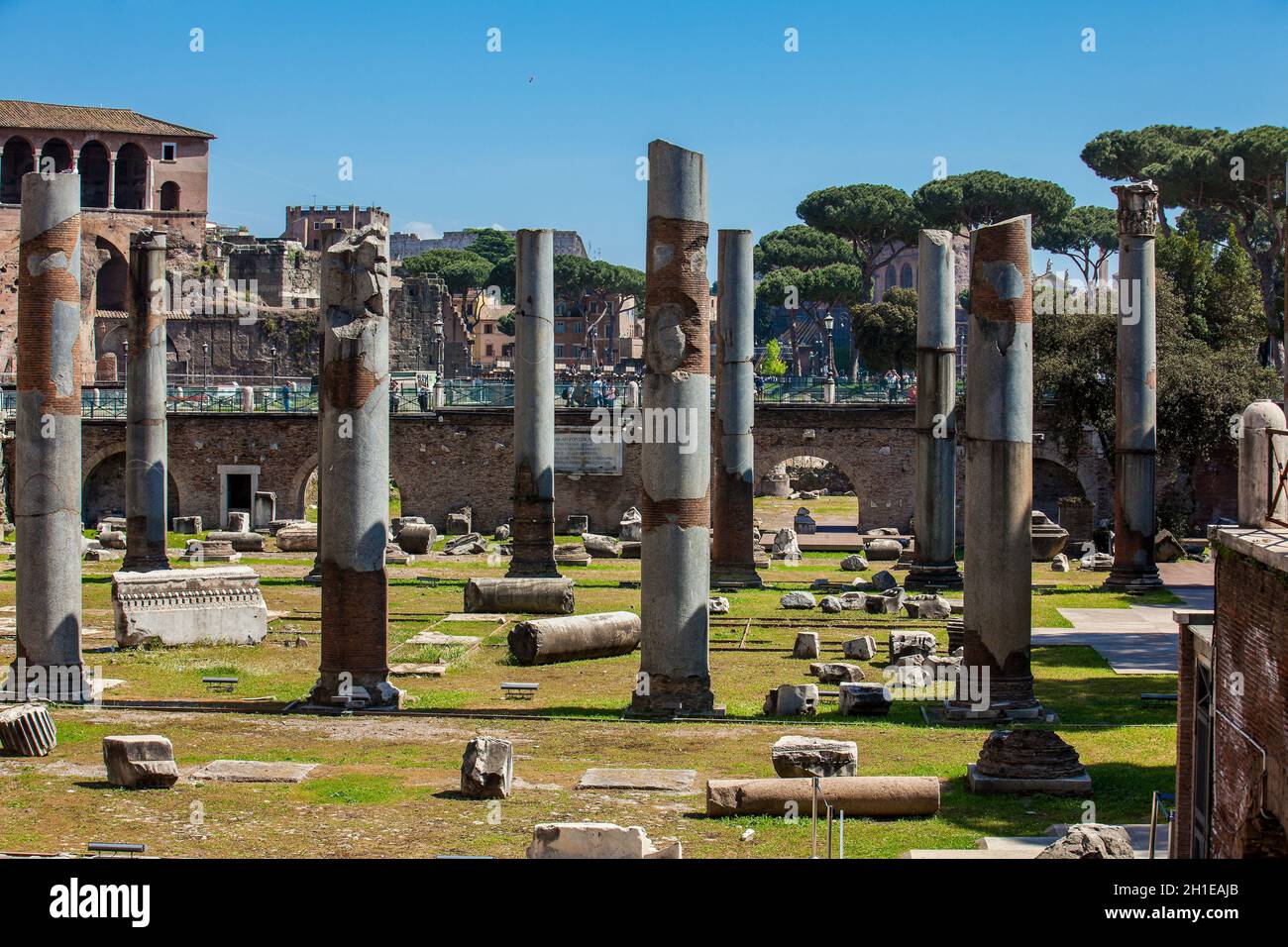 ROME, ITALY - APRIL, 2018: Ruins of the Forum of Caesar built by Julius ...